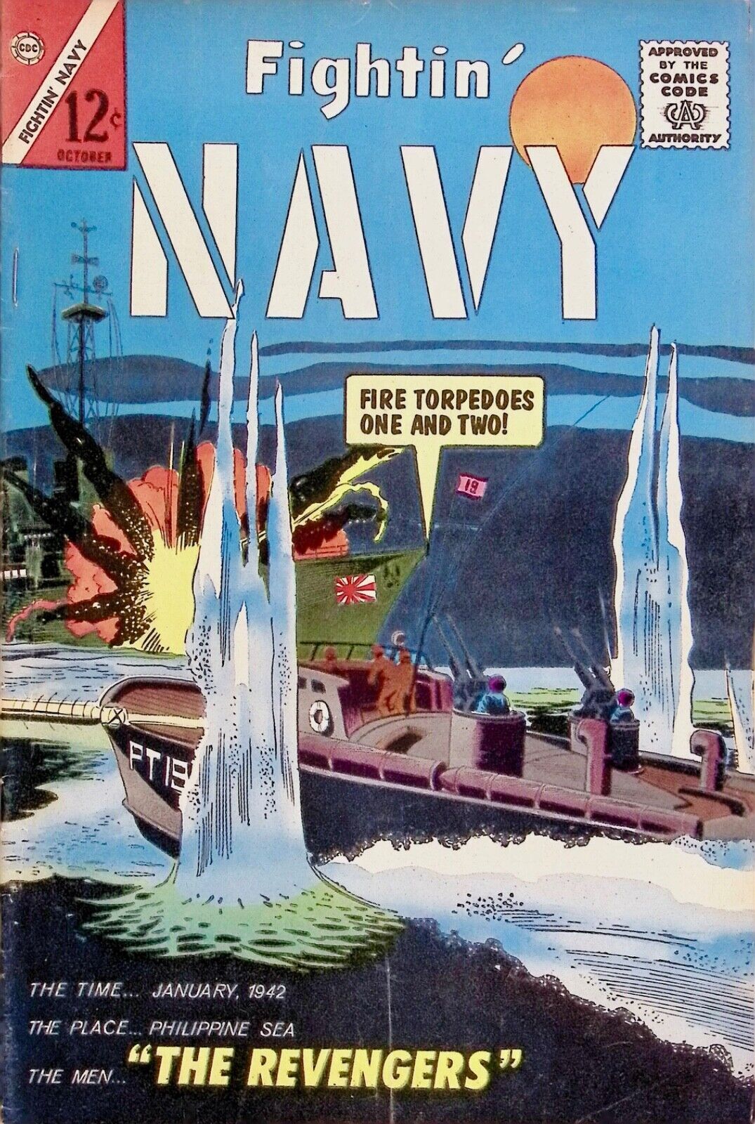 FIGHTIN’ NAVY Comic Issue 117 — 1964 Charlton Comics 32 Pages 12 Cent ...