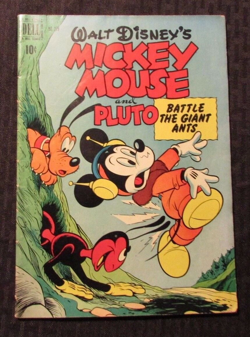 1950 MICKEY MOUSE & Pluto Battle The Giant Ants (FOUR-COLOR) #279 VG+ ...