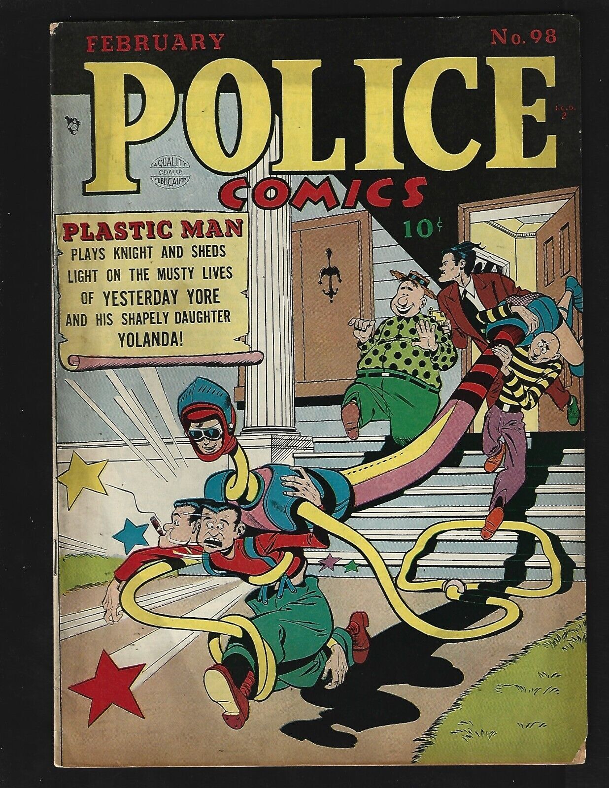 Police Comics #98 FN Cole Kotzky Plastic Man Woozy Winks Spirit Candy ...