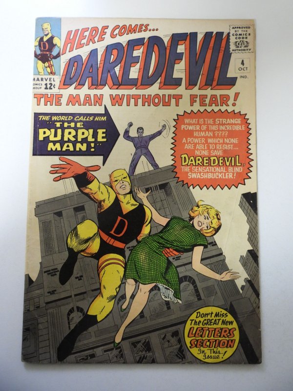 Daredevil #4 (1964) 1st App of the Purple Man! VG+ Condition | Comic ...