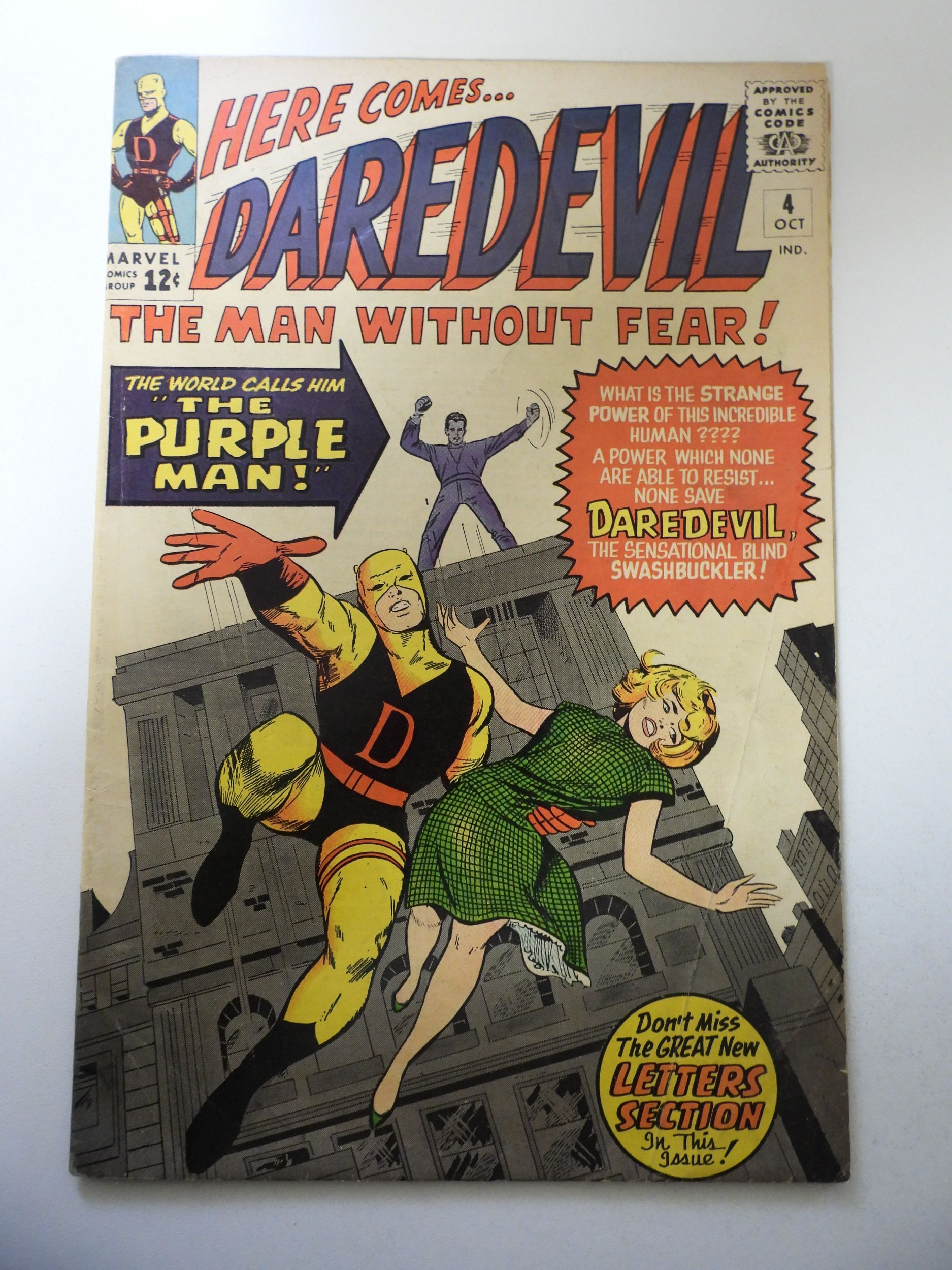 Daredevil #4 (1964) 1st App of the Purple Man! VG+ Condition | Comic ...