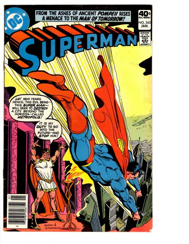 4 Superman DC Comic Books # 340 343 344 345 Dracula Frankenstein Lois ...