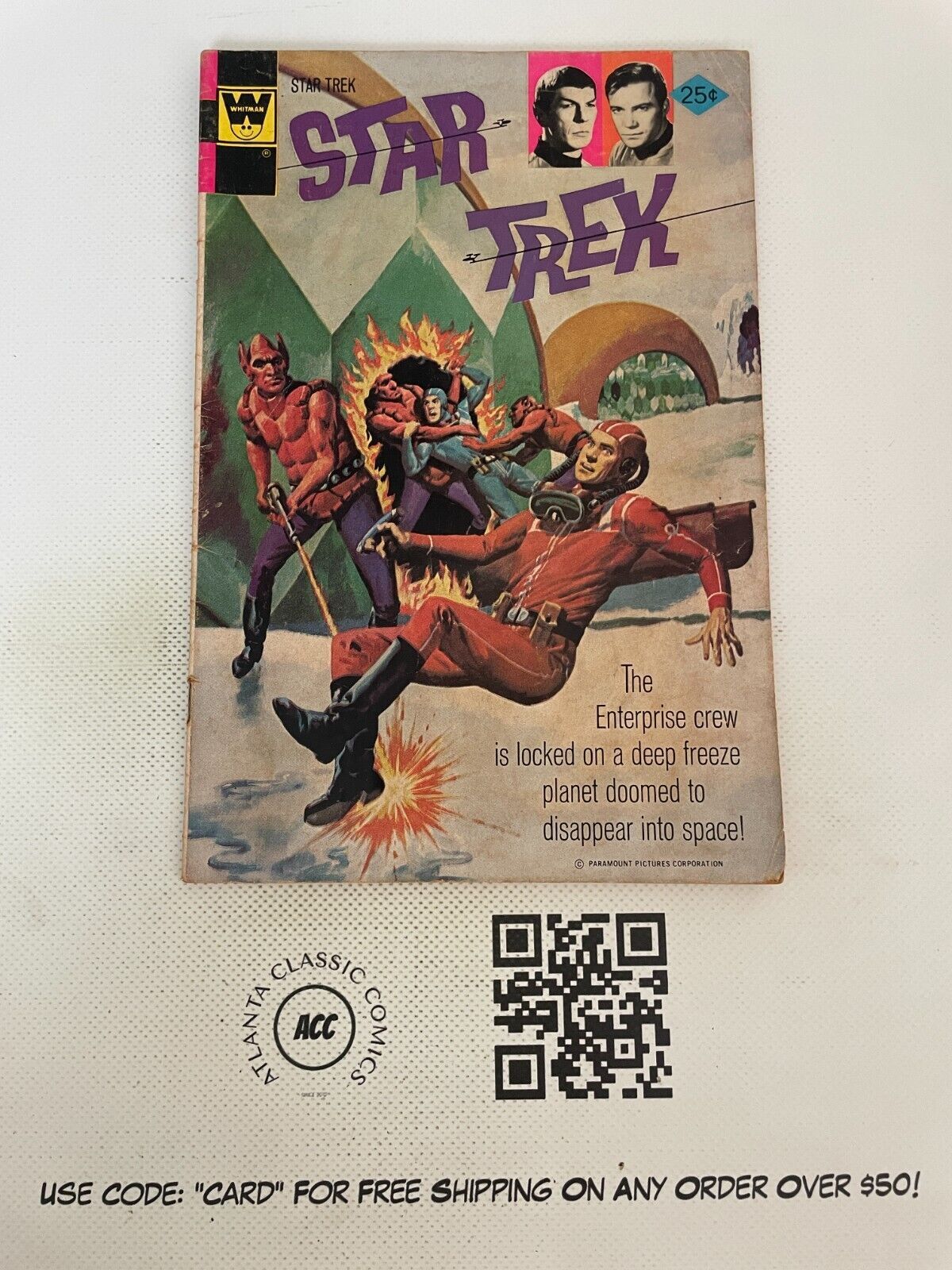 Star Trek # 27 FN Whitman Gold Key Comic Book Captain Kirk Spock 1974 ...