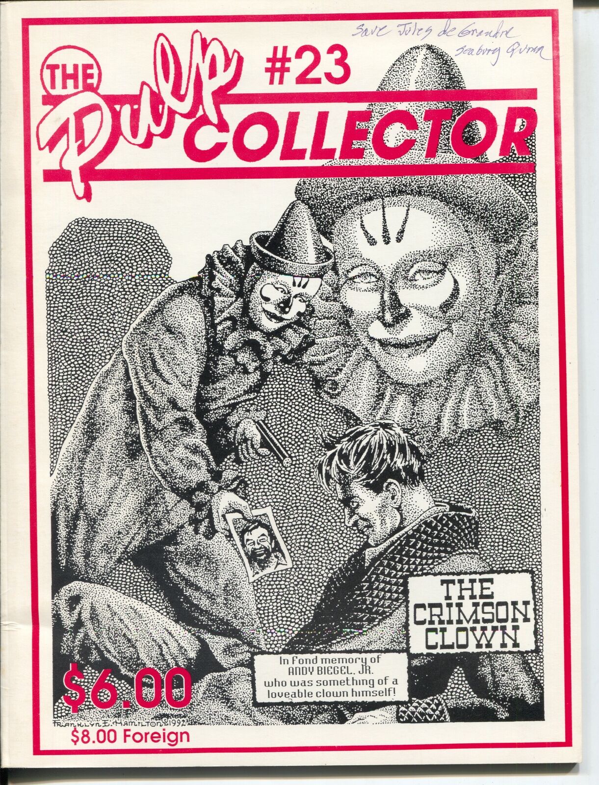 Pulp Collector #23 1993-Crimson Clown-Black Aces-Len Siringo-Moon Man ...