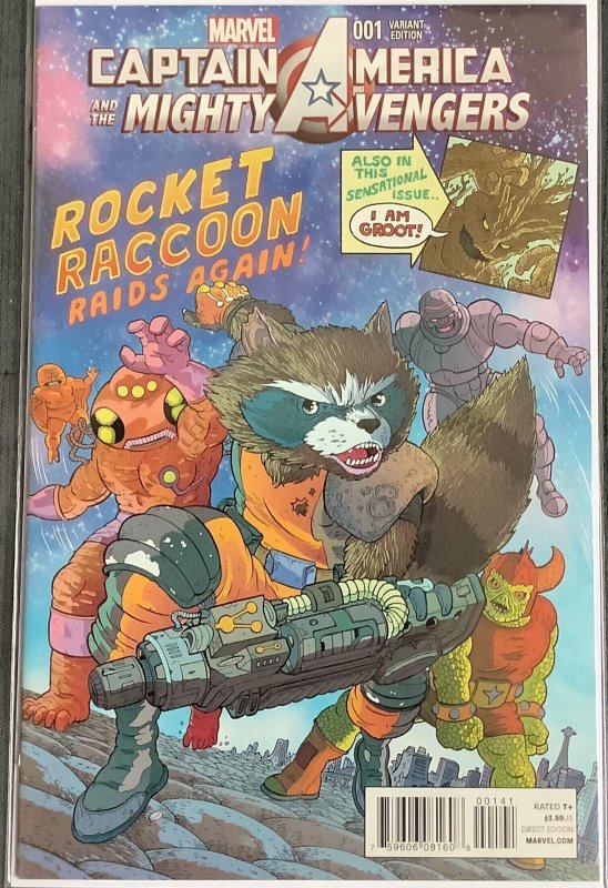 Captain America & the Mighty Avengers #1 Rocket Raccoon Variant (2015 ...