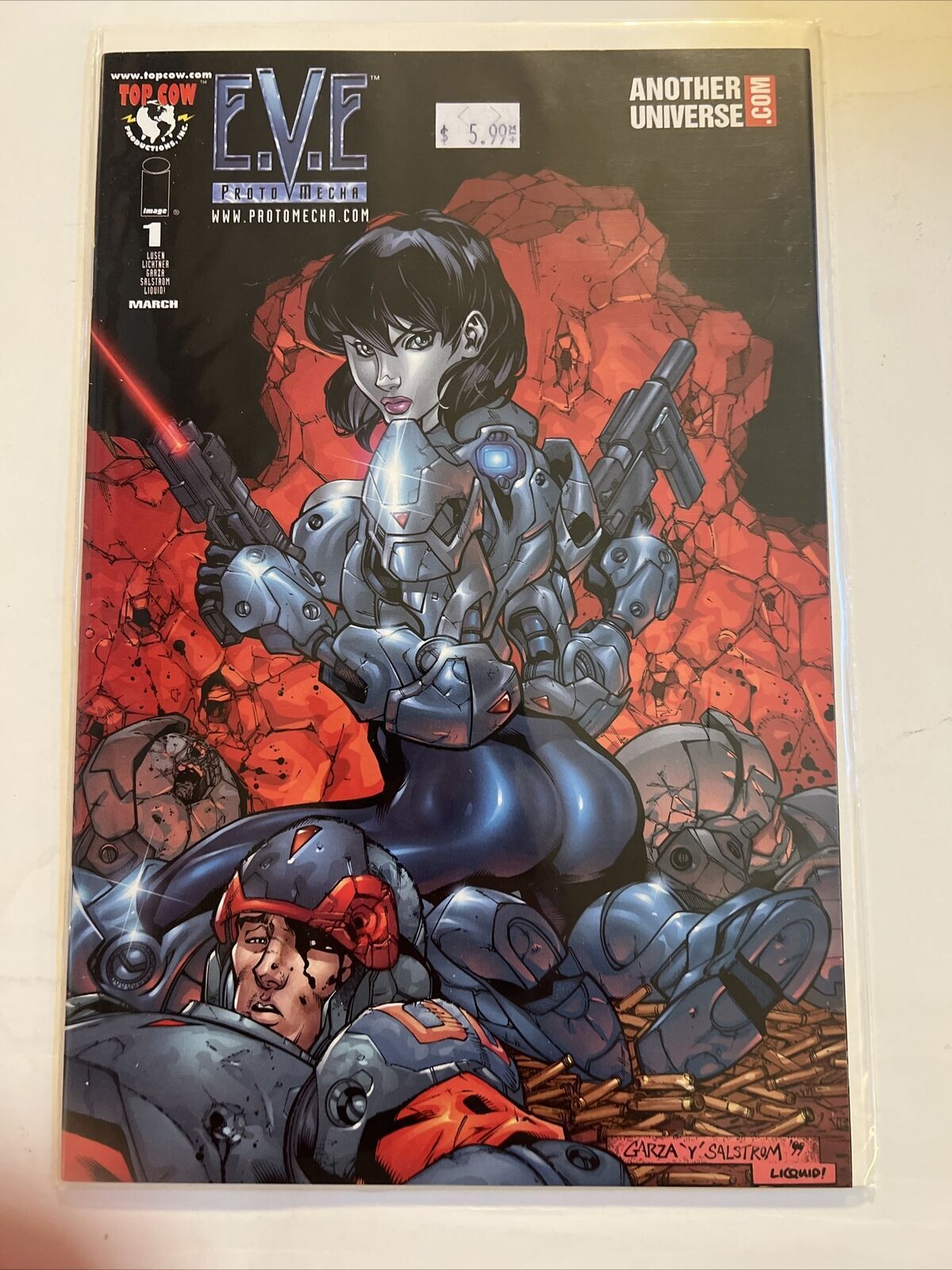 Top Cow E.V.E. Protomecha #1-6 + #1 ANOTHER UNIVERSE VARIANT Top Cow Comics 2000 | Comic Books ...