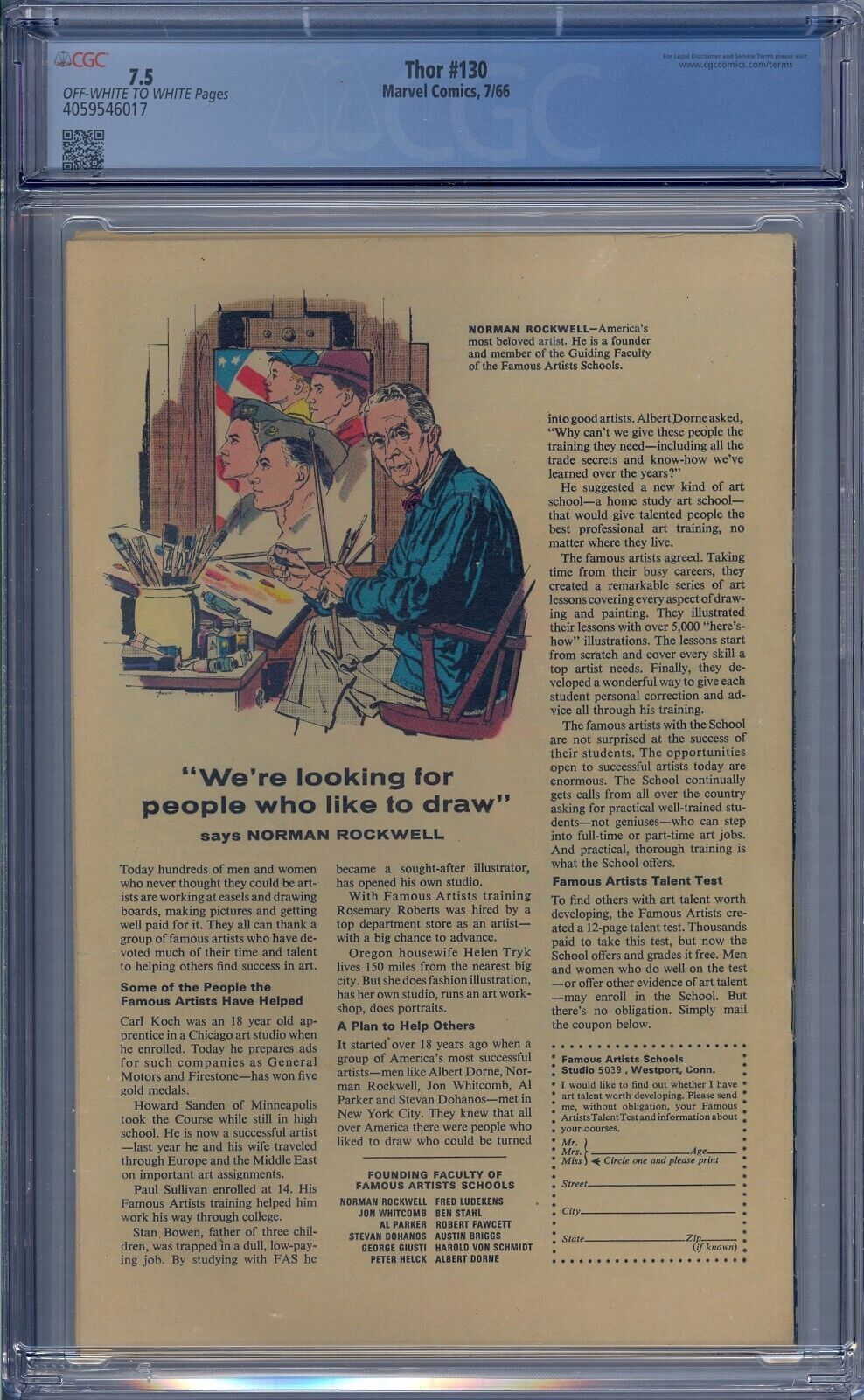 Thor #130 CGC 7.5 Hercules Pluto Jack Kirby | Comic Books - Silver Age ...