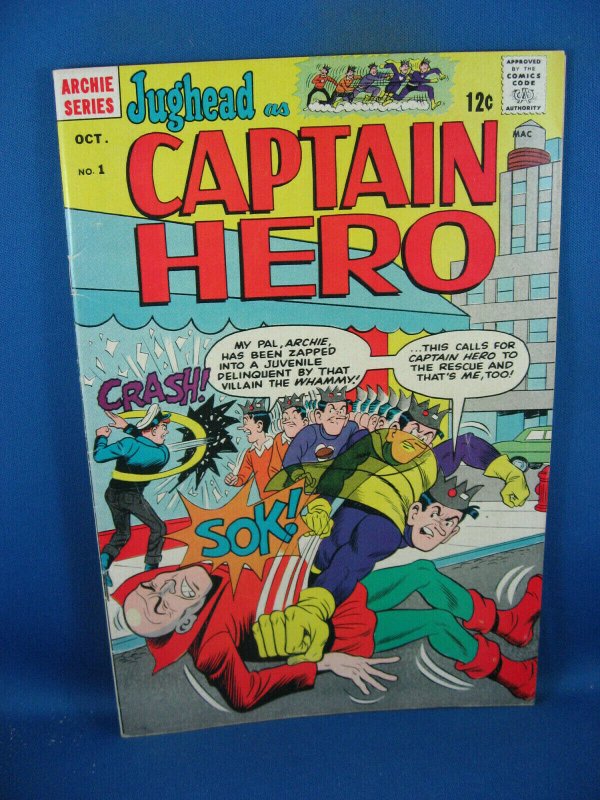 Archie Jughead as Captain Hero 1 F VF 1966 | Comic Books - Modern Age ...