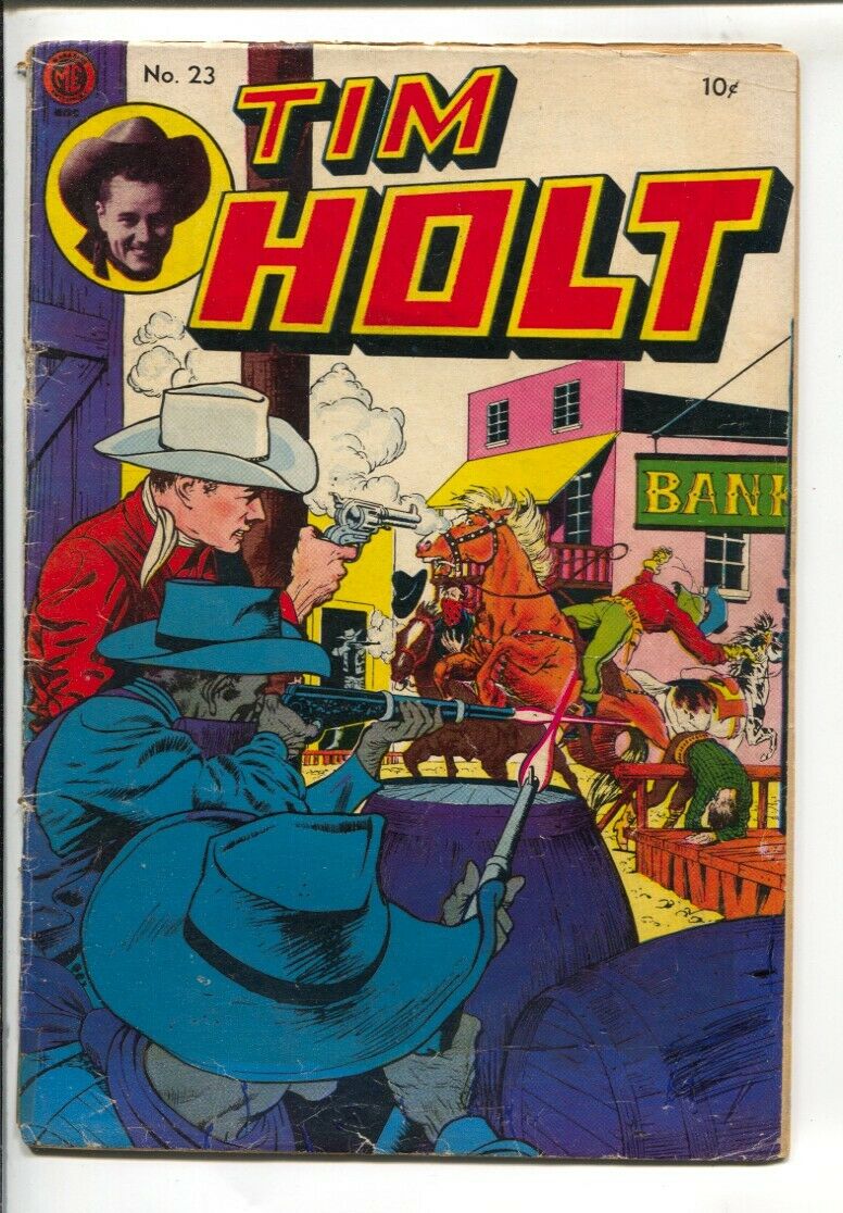 Tim Holt Comics #23 1951-ME-Frank Frazetta cover-Tim Holt as Red Mask-Ghost R... | Comic Books ...
