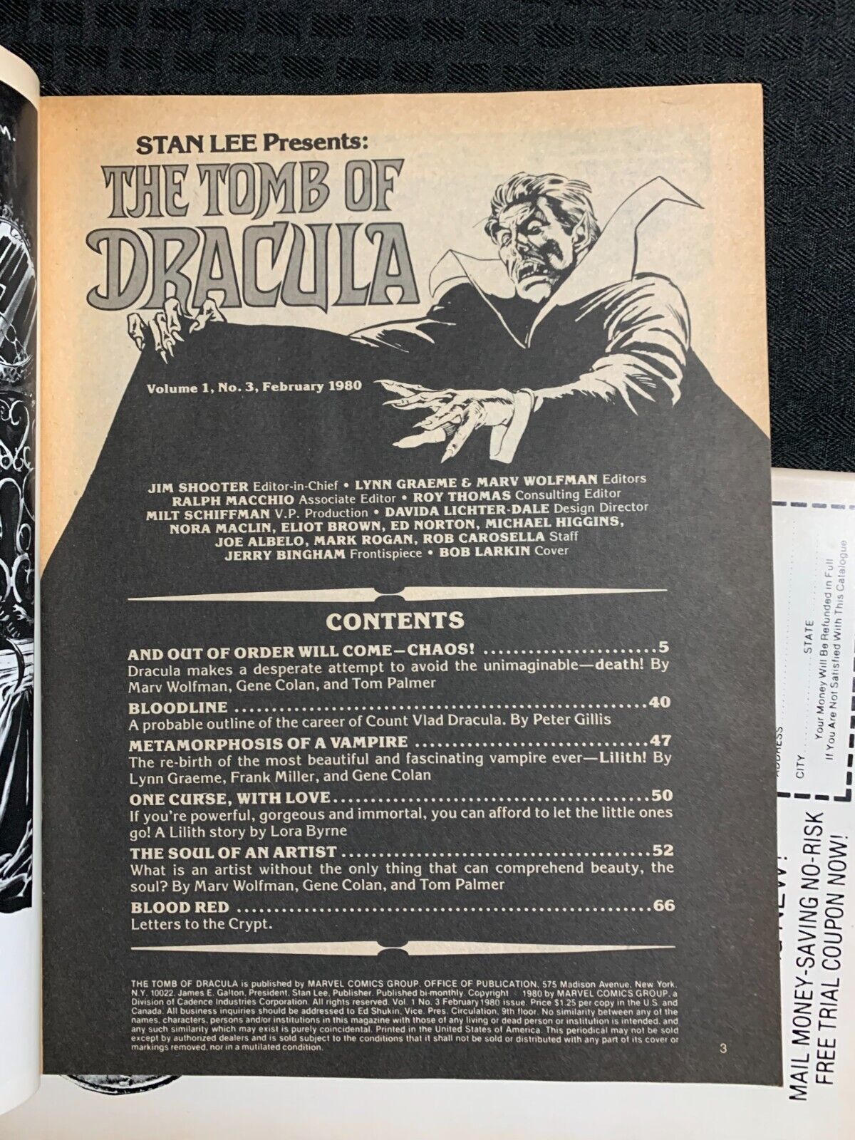 1979 TOMB OF DRACULA Magazine #2 FN & #3 FN+ Bob Larkin Cover / Gene ...