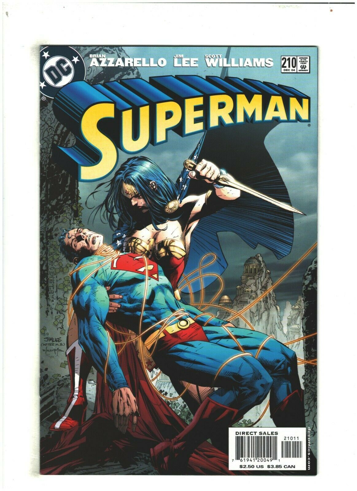 Superman #210 NM- 9.2 DC Comics 2004 Jim Lee art, Wonder Woman app ...