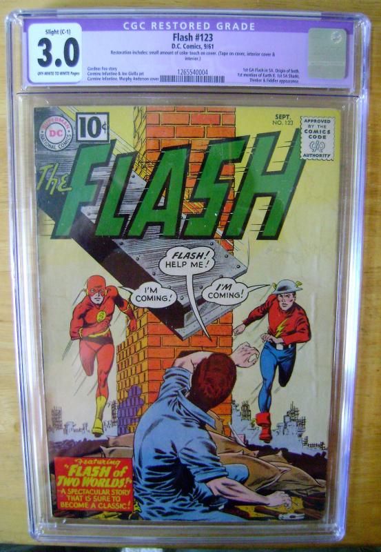 Flash #123 KEY Silver AGE Book! CGC 3.0 Restored Grade 1st GA Flash in ...