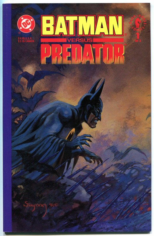 BATMAN vs PREDATOR #1, NM+, Prestige, Arther Suydam,1991, Adam Kubert ...