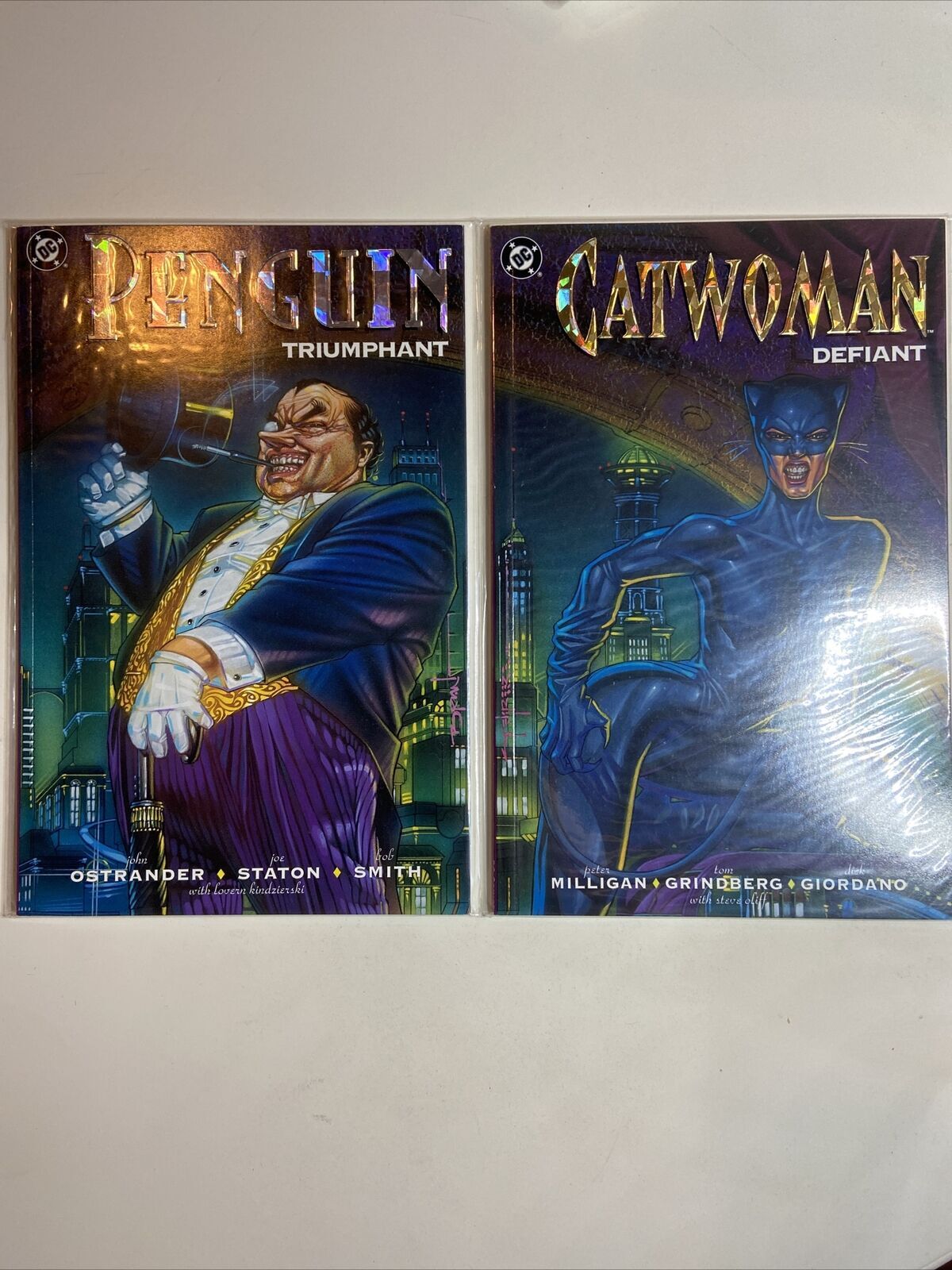 Set of 2 BATMAN PENGUIN Triumphant / CATWOMAN Defiant DC comics 1992 NM ...