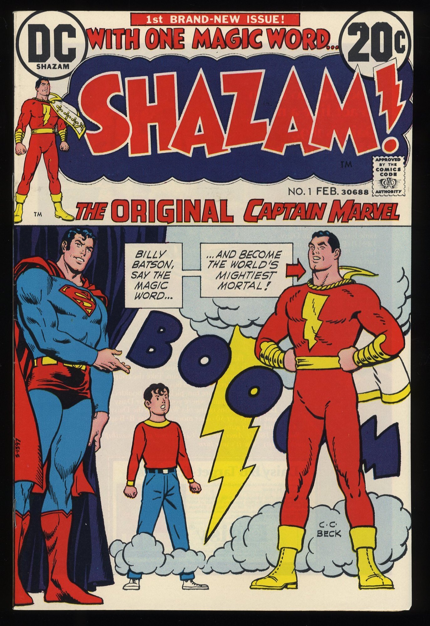 Shazam! (1973) #1 NM 9.4 Origin and Return Captain Marvel! C. C. Beck ...
