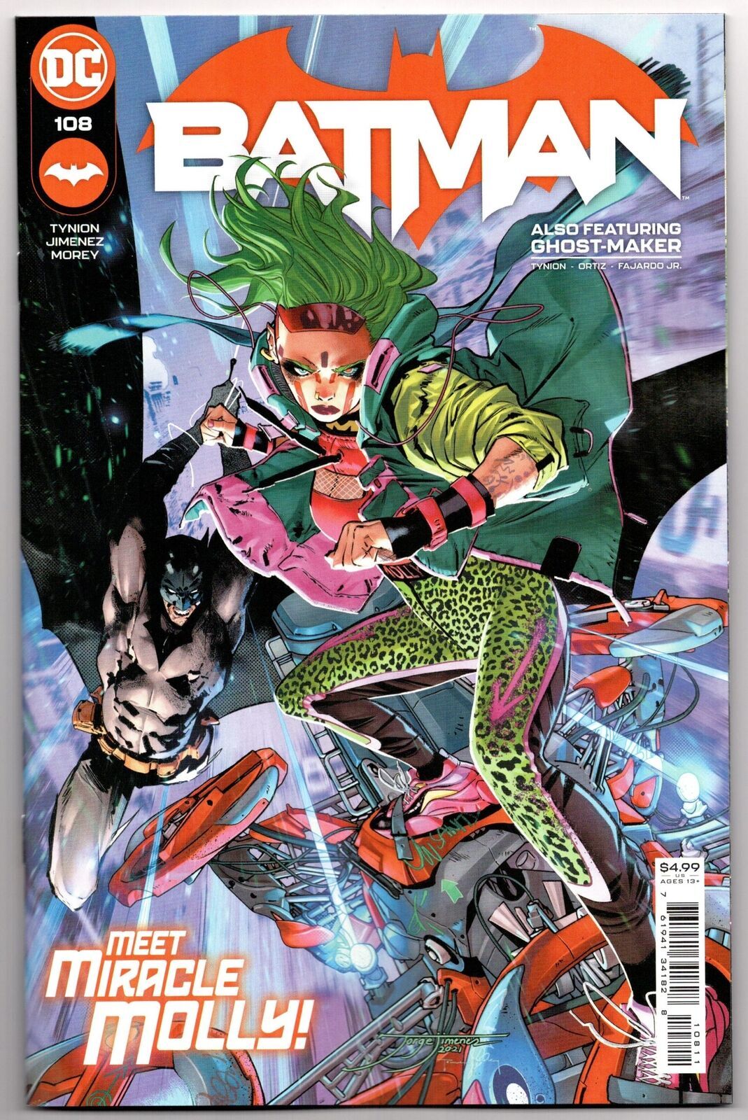 Batman #108 Main Cvr | 1st Full App of Miracle Molly (DC, 2021) NM ...