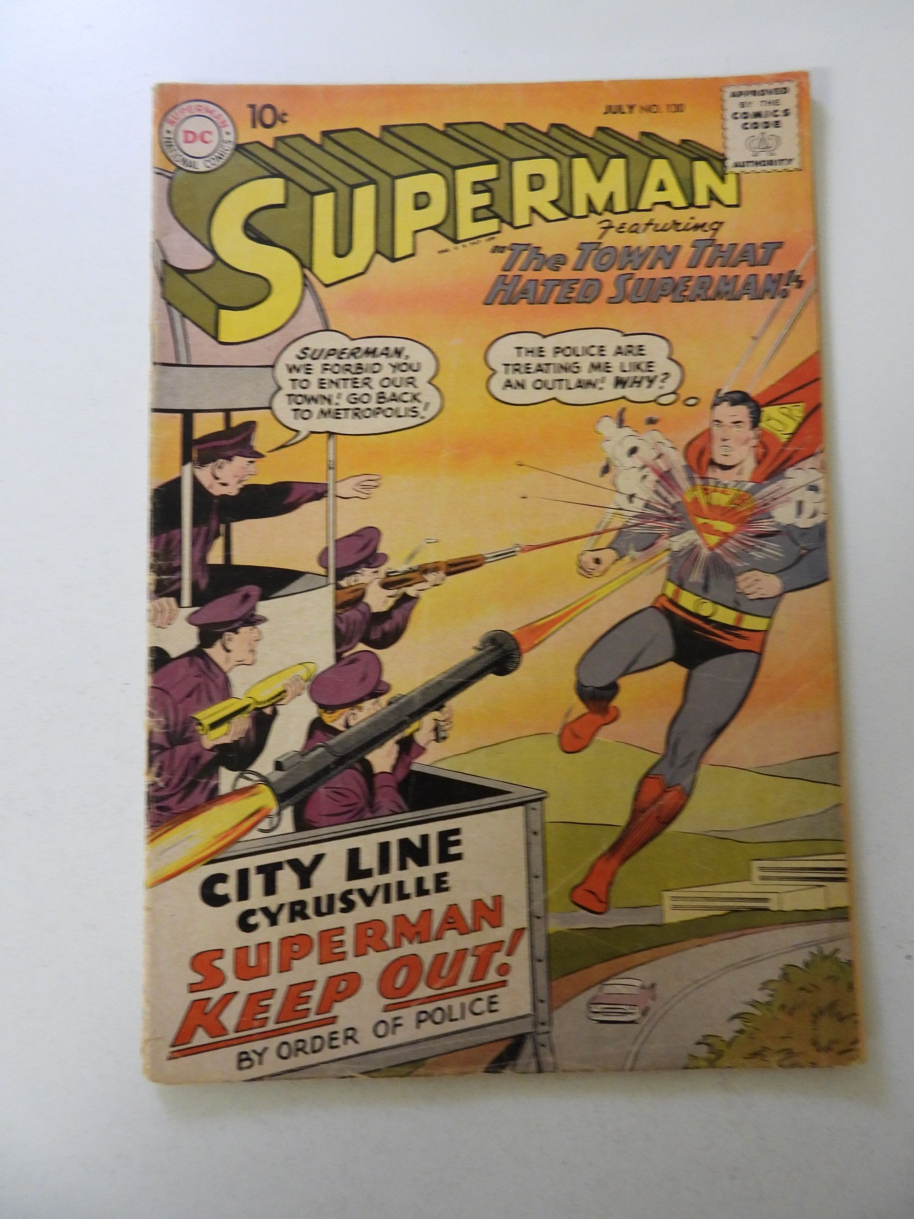 Superman #130 (1959) VG- condition 1/2" spine split | Comic Books ...