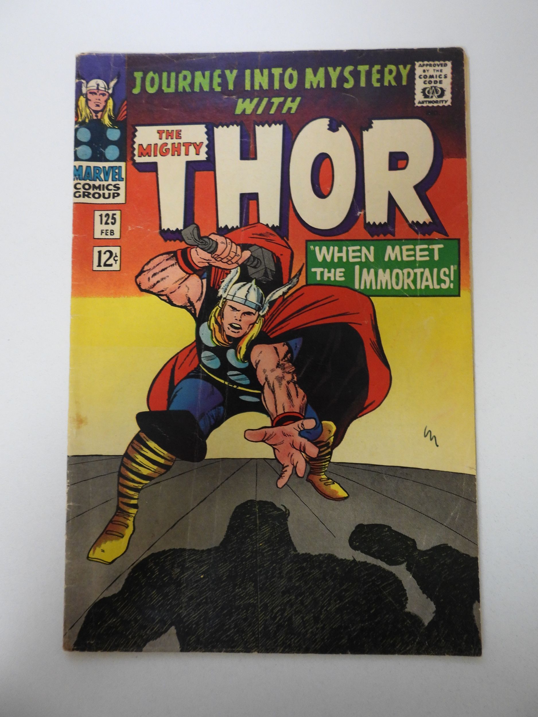 Journey into Mystery #125 (1966) VG- condition "ink front cover ...