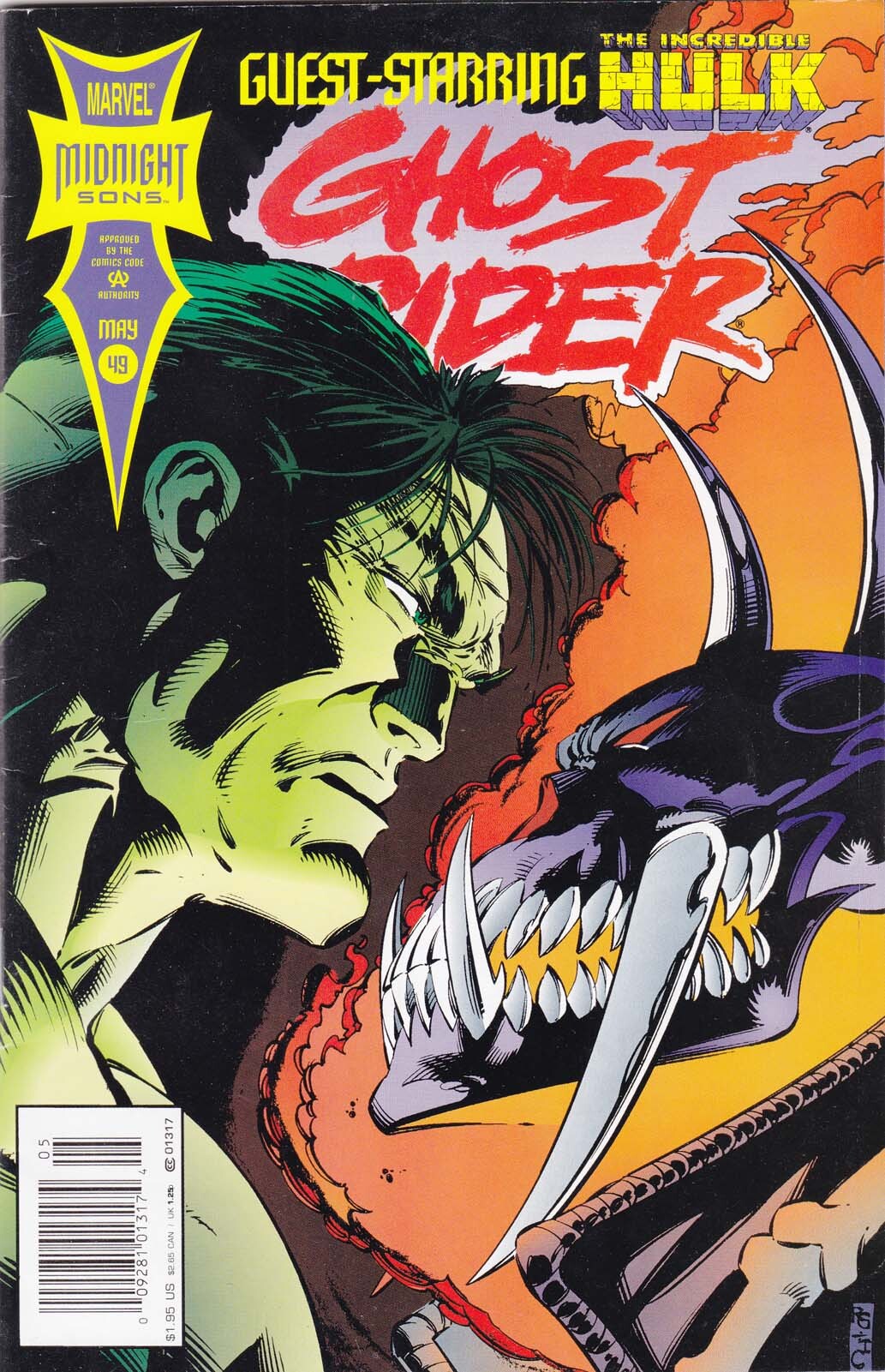 Ghost Rider (Vol. 2) #49 (Newsstand) (with card) FN ; Marvel | Hulk ...