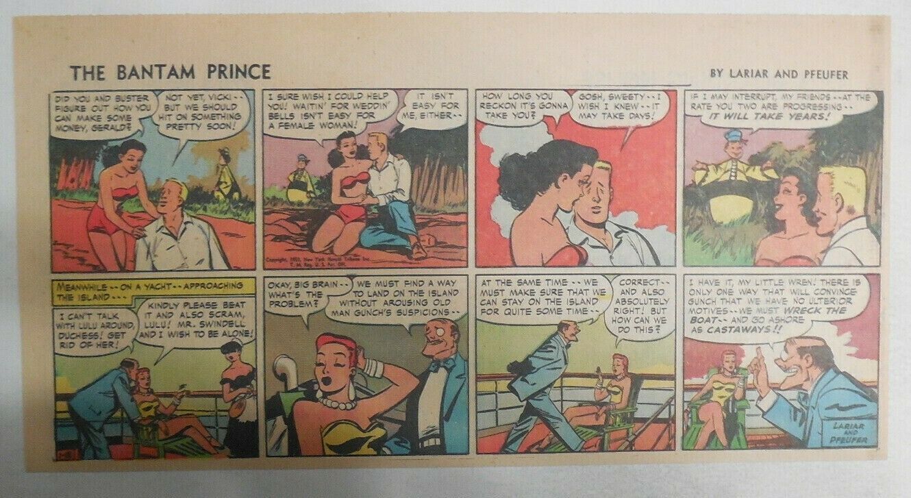 The Bantam Prince Sunday by Lariar and Pfeufer from 1/18/1953 Size: 7.5 ...