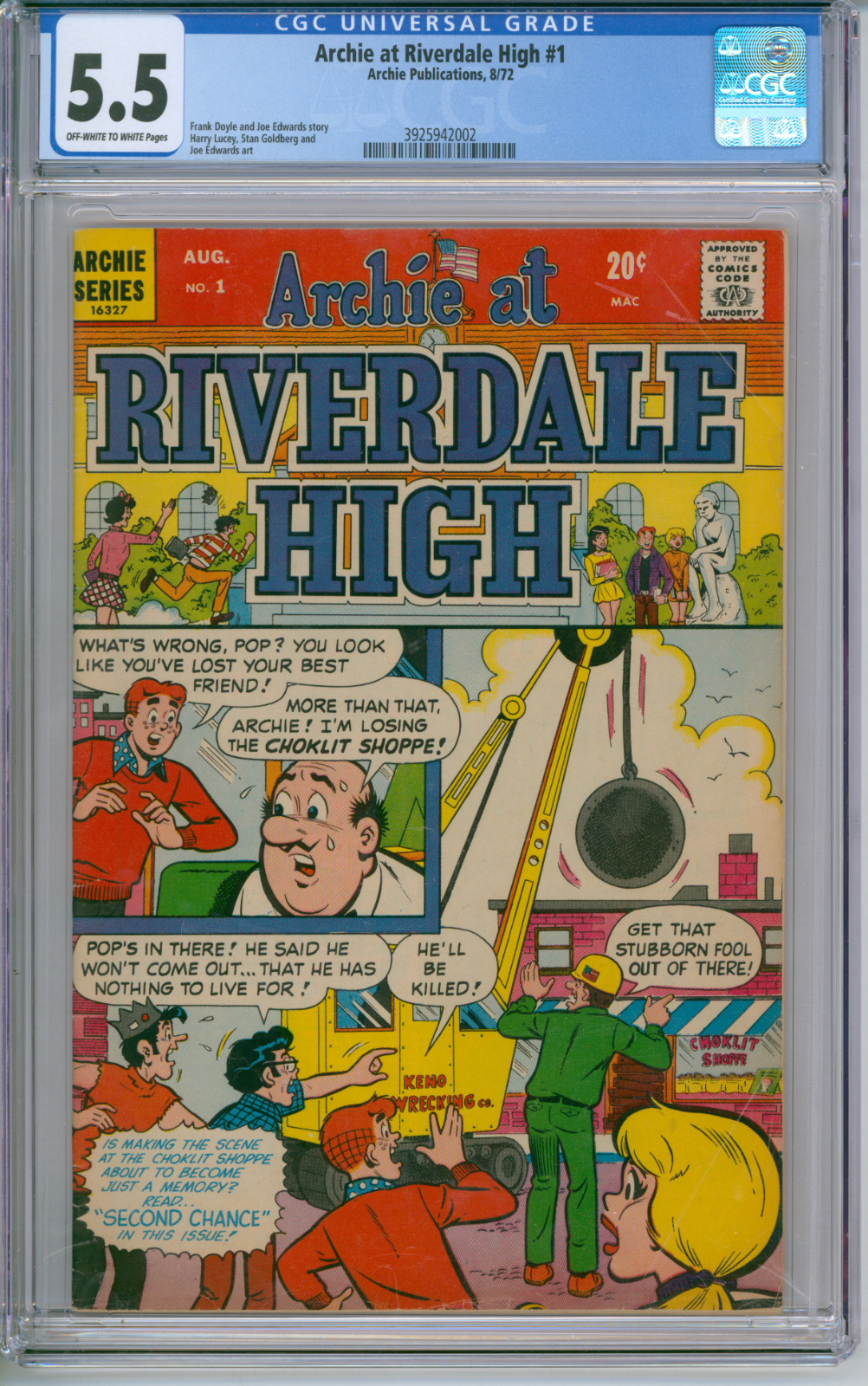 Archie at Riverdale High #1 CGC 5.5 1972 Archie Comics | Comic Books ...