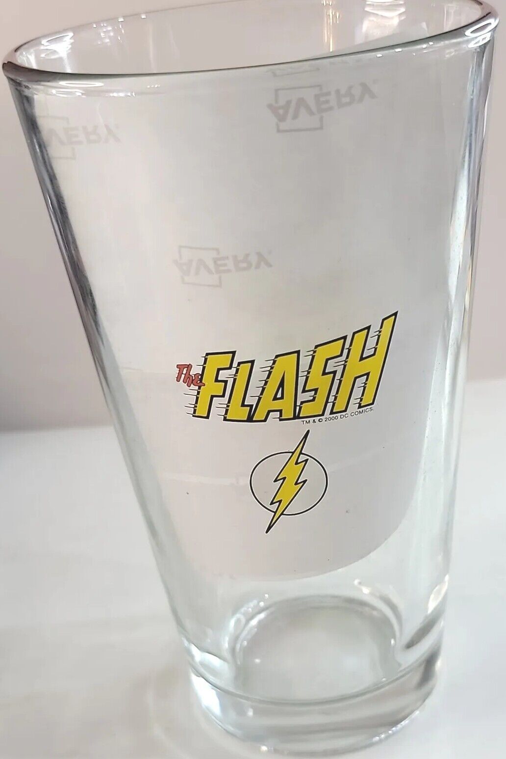The Flash 16 Oz. Heavy Duty Glass Tumbler Superhero Picture and Logo ...
