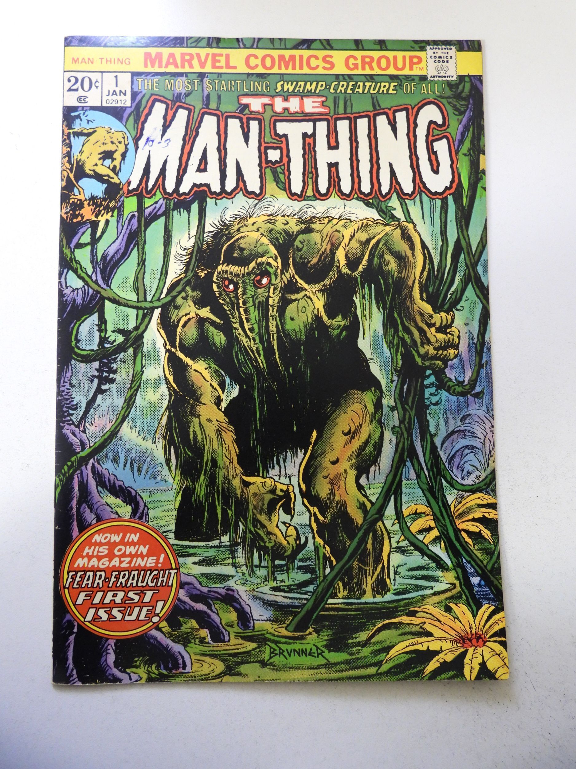 Man-Thing #1 (1974) FN Condition ink on fc | Comic Books - Bronze Age ...