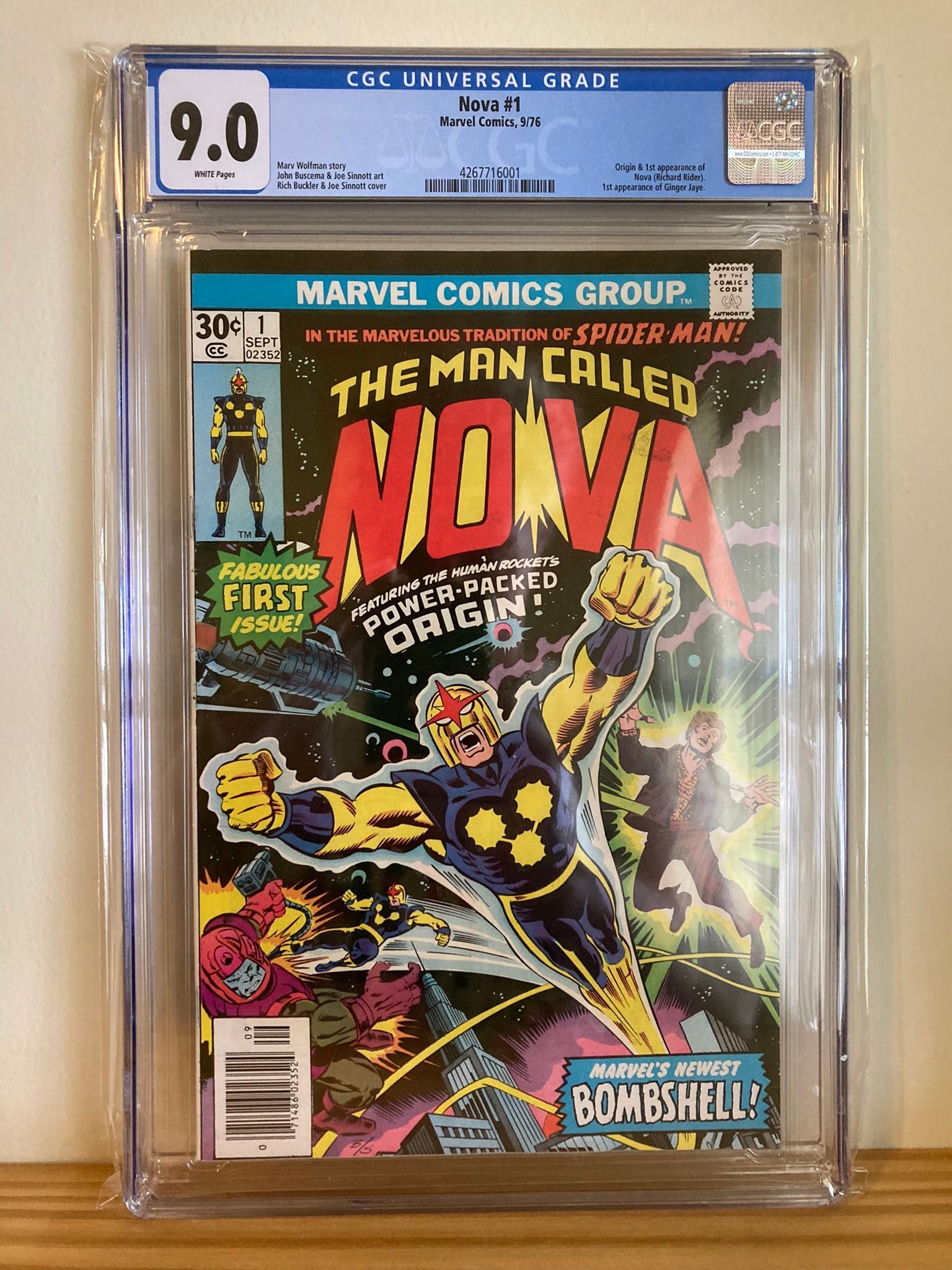 Nova #1 (1976) CGC 9.0 Origin and 1st Appearance (Richard Ryder) | Comic Books - Bronze Age ...