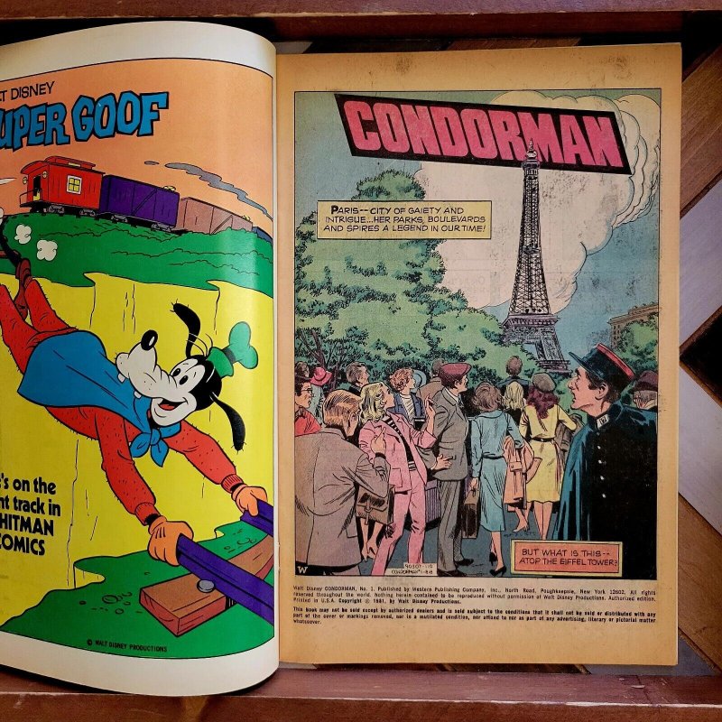 CondorMan #1 FN/VF (Whitman 1981) Part 1, Adapted from the film (Disney ...