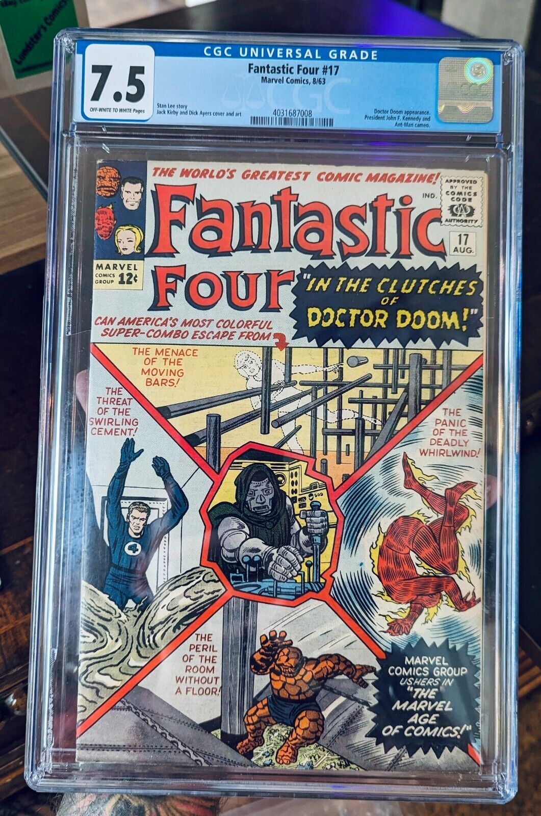 Fantastic Four (1961 1st Series) #17. Ft. JFK/Ant-Man/Doctor Doom. CGC ...