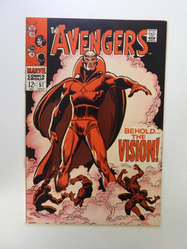 The Avengers #57 (1968) 1st appearance of The Vision FN "indentions ...
