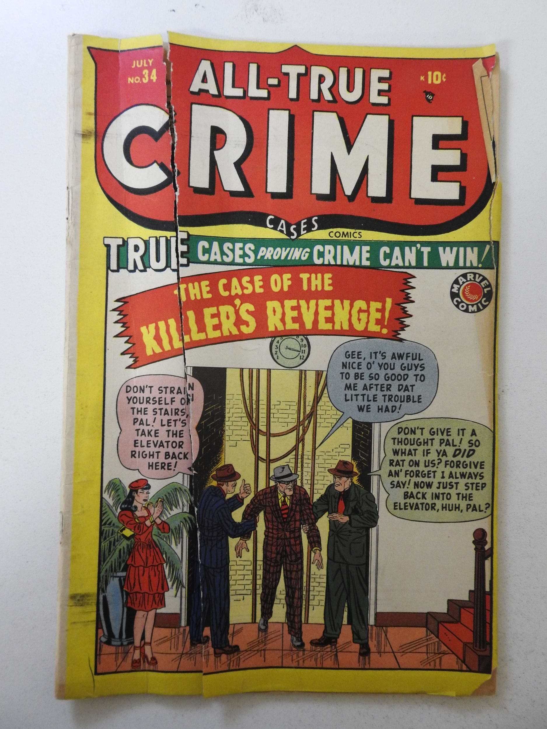 All True Crime Cases Comics #34 (1949) PR Condition tear down entire ...