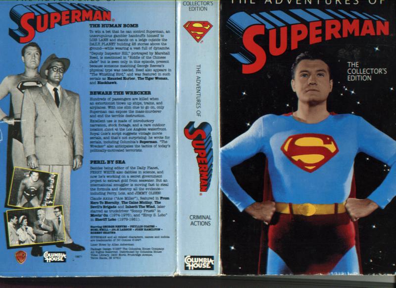 Superman (VHS) 3 episodes of 1950's TV show: George Reeves, Noel Neill ...