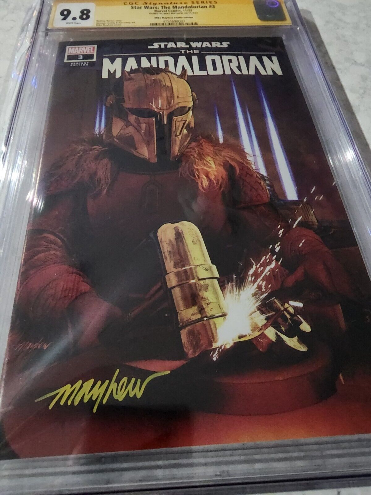 CGC Signature Series 9.8 Star Wars: The Mandalorian #3 Signed by Mike ...