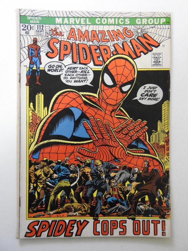 The Amazing Spider-Man #112 (1972) GD/VG Condition moisture wrinkle ...