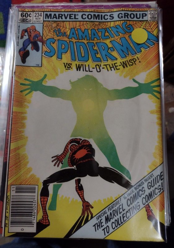 Amazing Spider-Man # 234 1982 MARVEL disney WILL O THE WISP + GUIDE TO ...