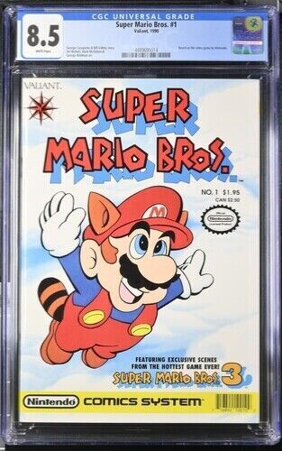 (1990) Valiant Comics Super Mario Bros. #1 CGC 8.5 WP! Based on ...