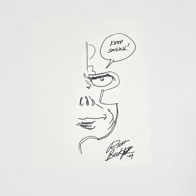 Rich Buckler Original Art Sketch Signed Of Deathlok On Cardstock 8.5x11 ...