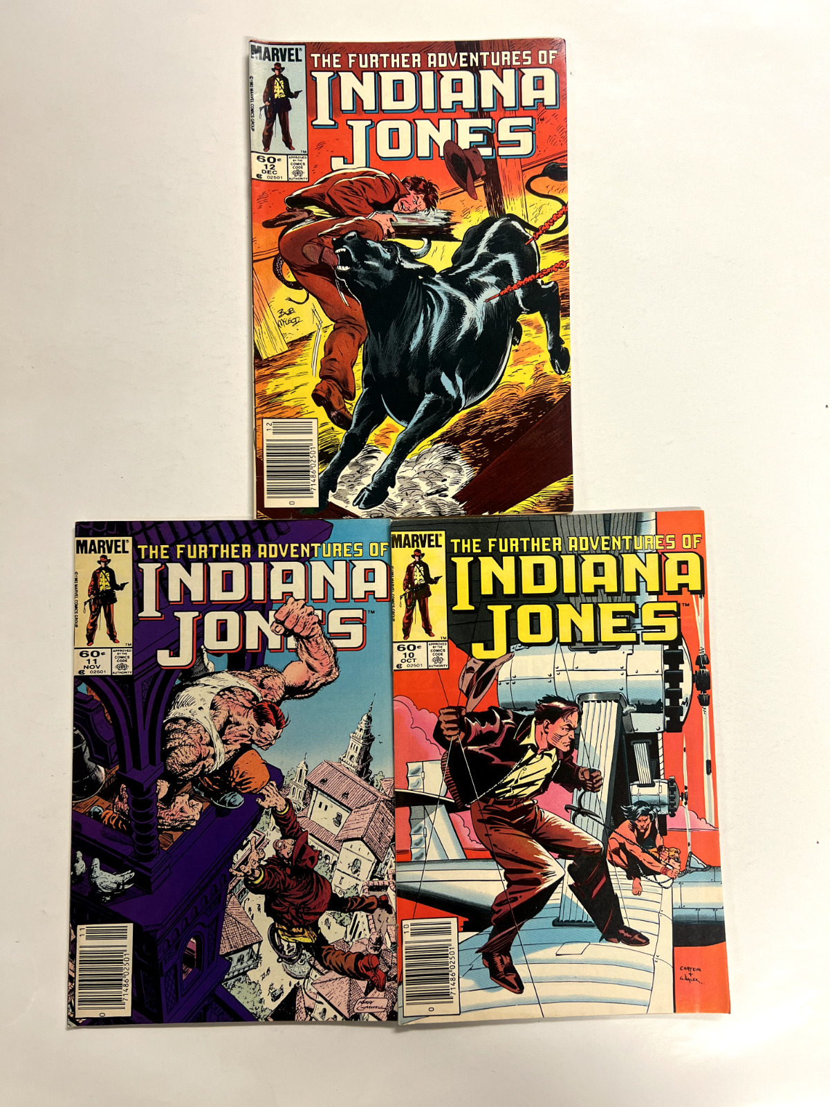 3 Indiana Jones Marvel Comic Books #10 11 12 Spiderman Iron-Man Thor 99 ...