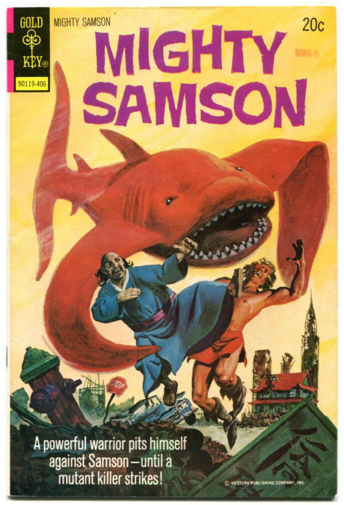 Mighty Samson 24 FVF 7.0 Gold Key 1974 Painted Cover Post Apocalypse ...
