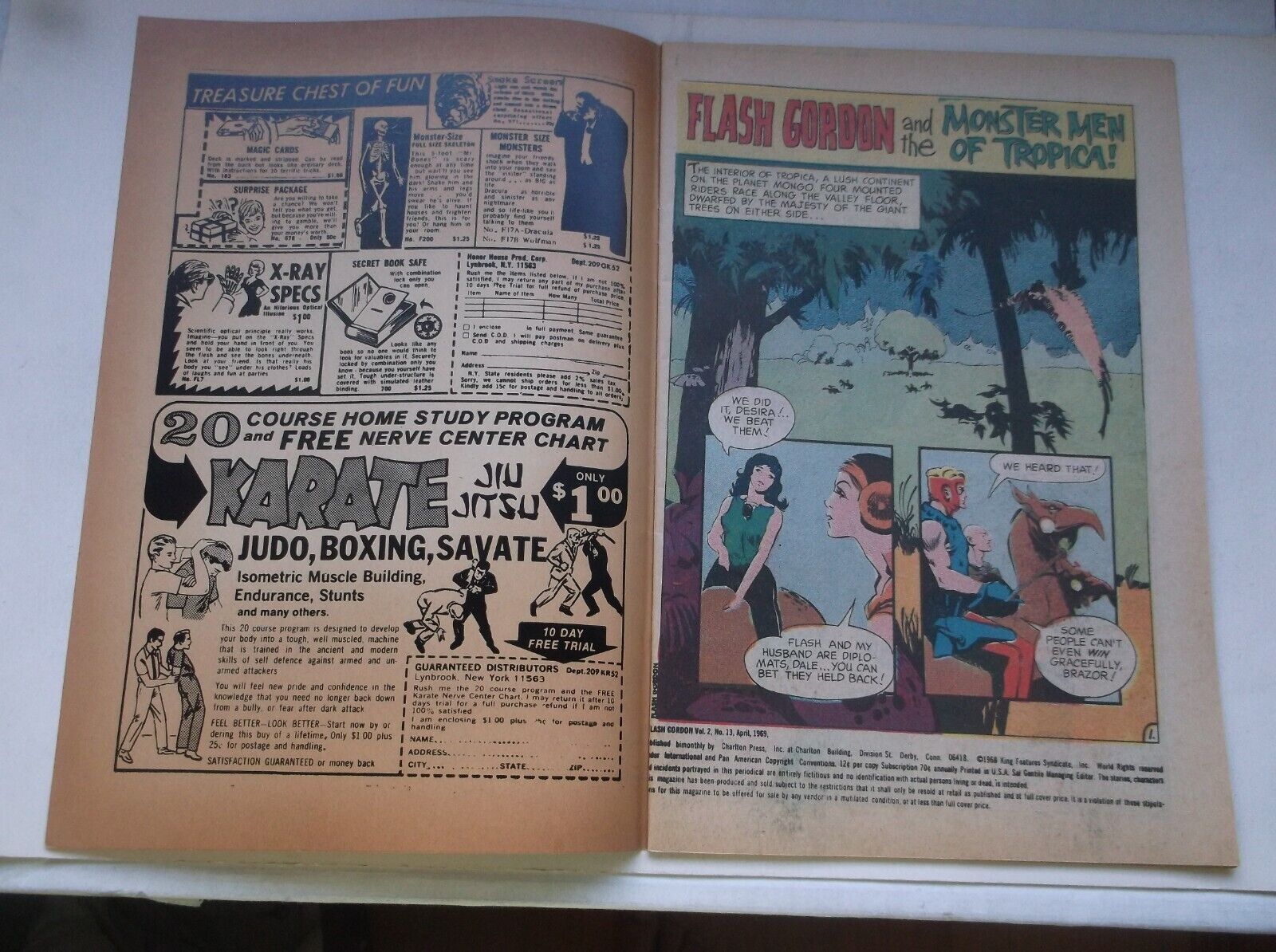 Charlton Comics: Flash Gordon #13, Trapped in the Cave of the MUD Men ...