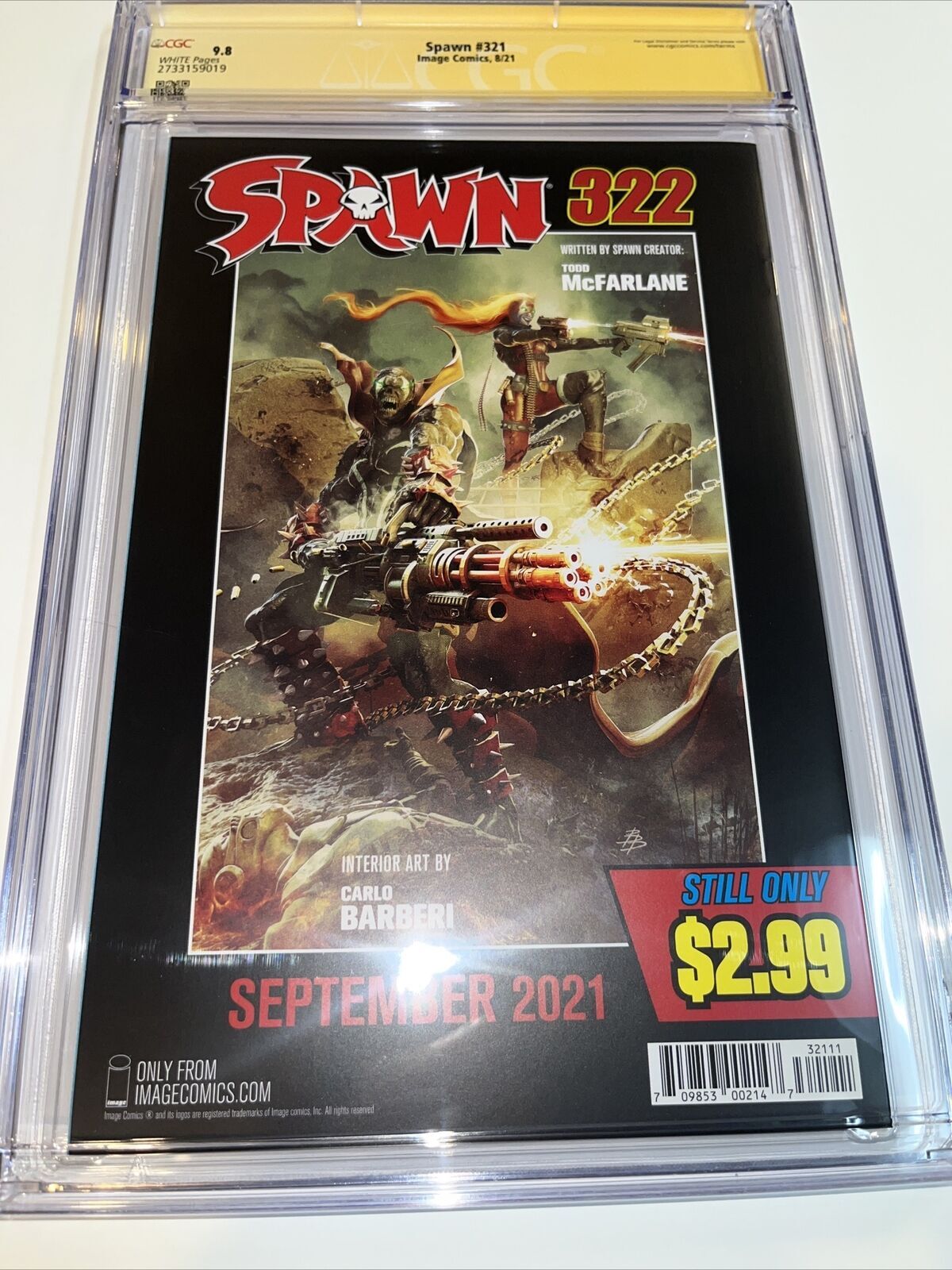Spawn (2021) # 321 (CGC 9.8 SS WP) Signed Carlo Barberi • Image Comics ...