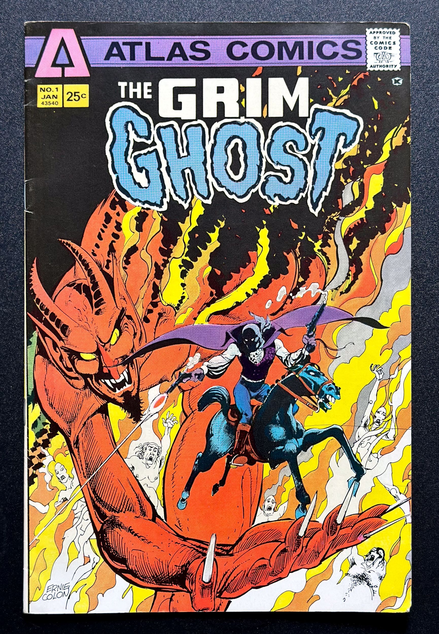 The Grim Ghost #1 (1975) Atlas Comics - [KEY] 1st App Grim Ghost - FN+ ...