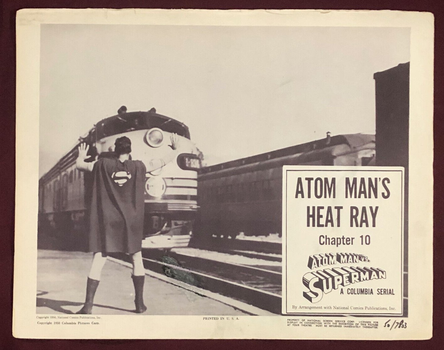 Atom MAN VS Superman Serial Lobby Card Movie Poster 1950 Kirk Alyn ...