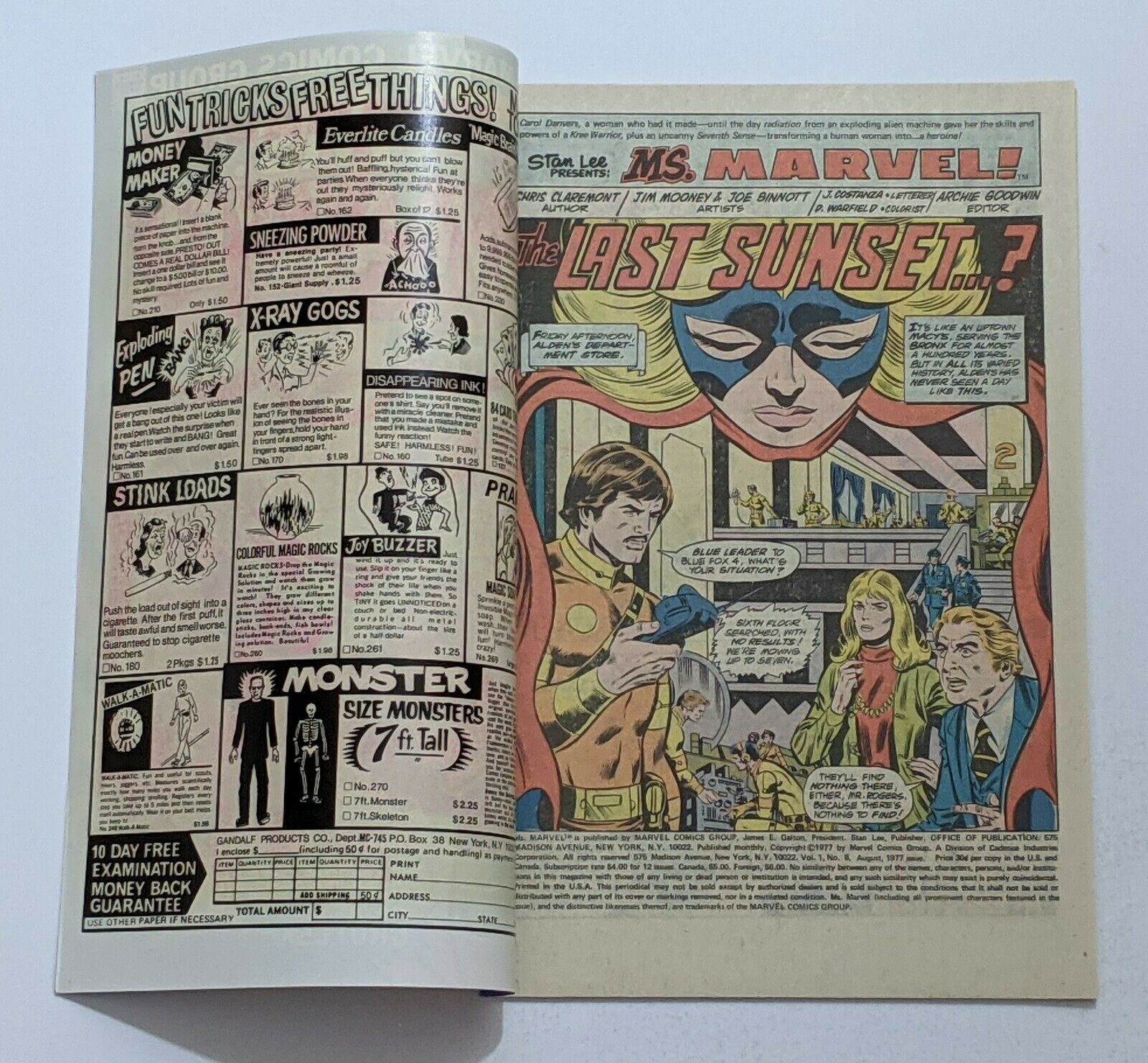 Ms. Marvel #8 (Aug 1977, Marvel) VG 4.0 Grotesk appearance | Comic ...