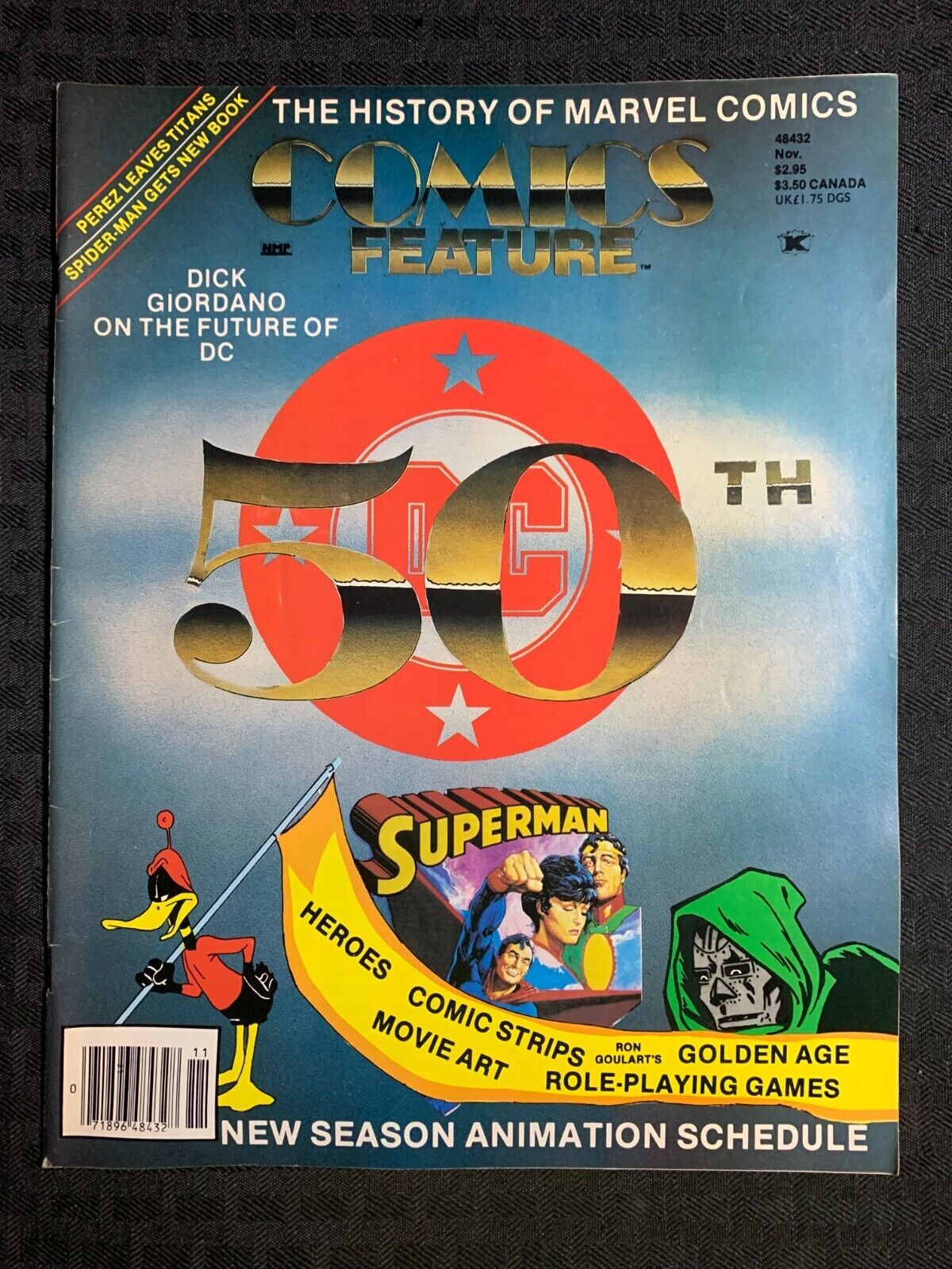 1984 COMICS FEATURE Magazine #32 FN+ 6.5 DC Comics 50th Anniversary ...