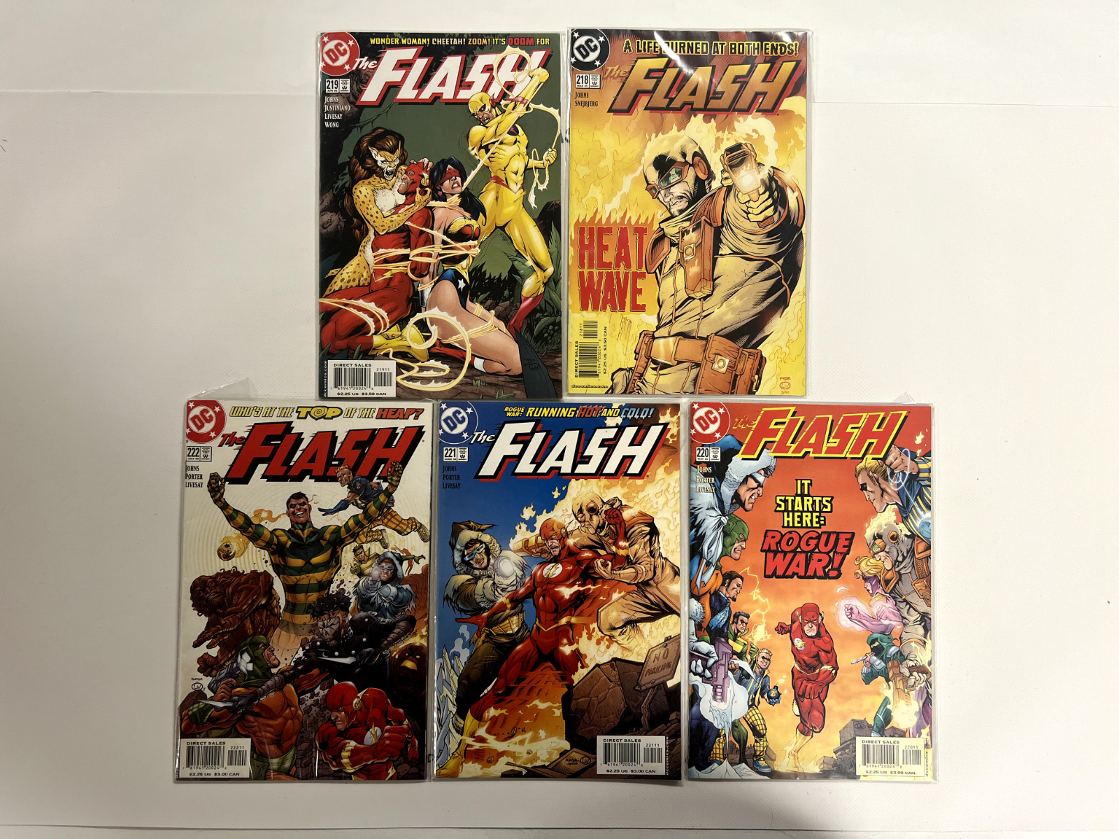 5 The Flash DC Comic Books #218 219 220 221 Avengers Defenders 35 MS10 ...
