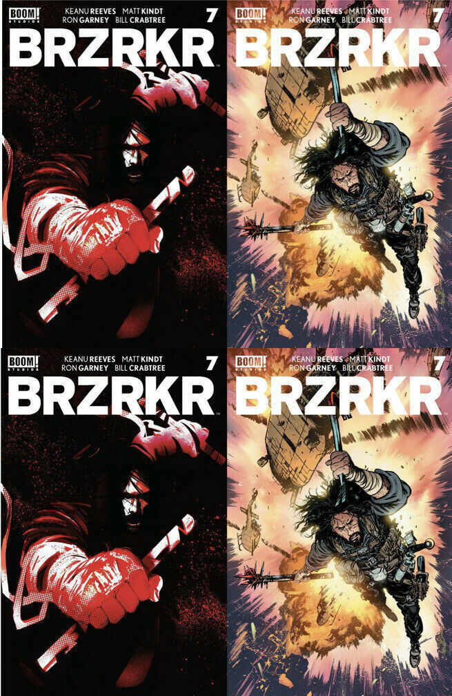 (2022) Keanu Reeves Brzrkr #7 A & B + FOIL(s) 4 Variant Cover Set ...
