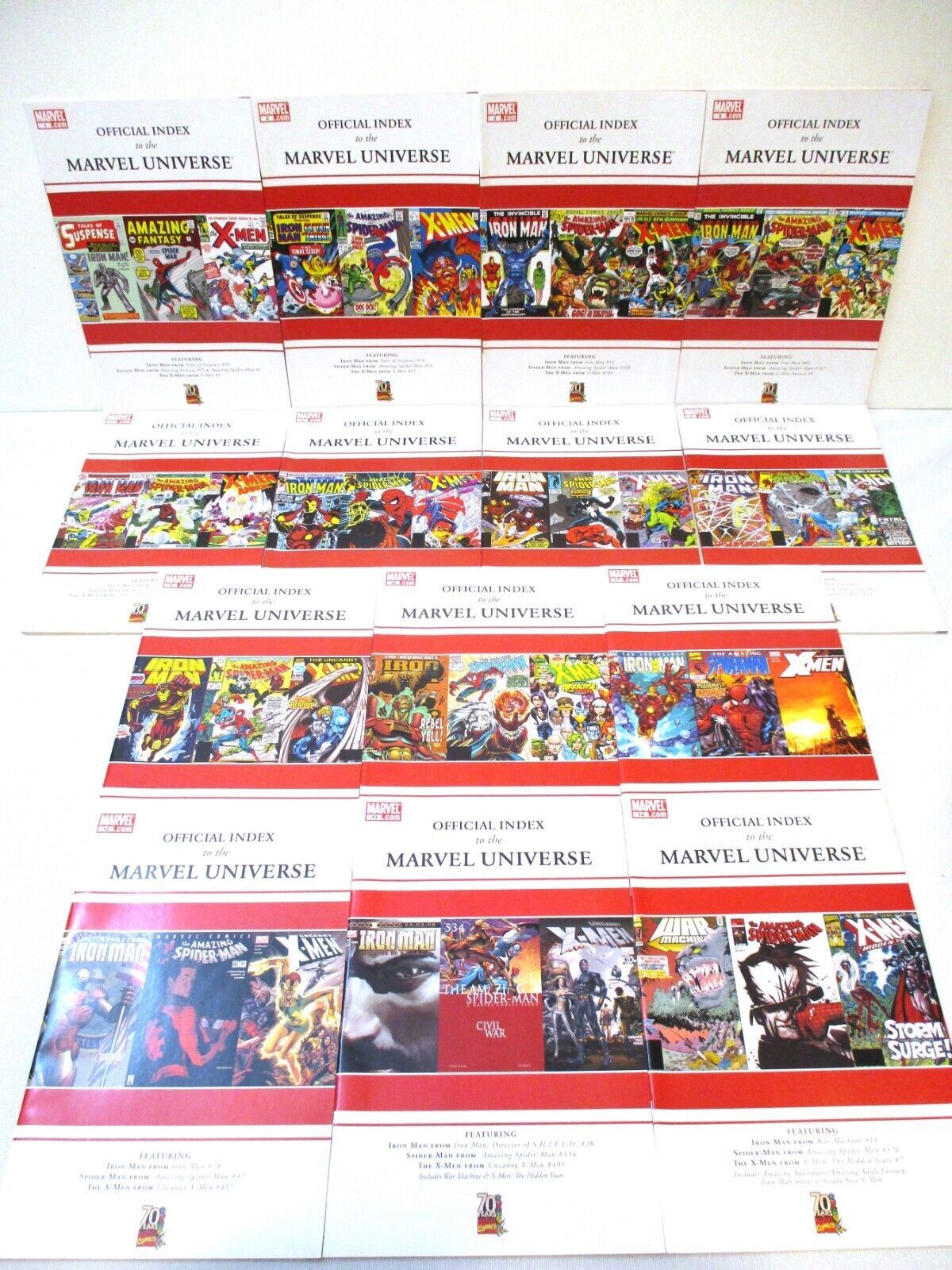 Iron Man, Spidey, X-Men Official Index to The Marvel Universe #1-14 ...