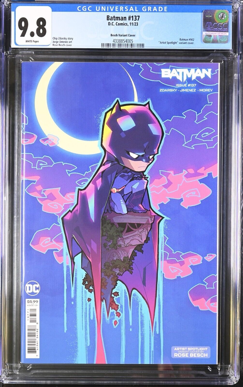 Batman #137 CGC 9.8 Rose Besch Artist Spotlight Variant Cover DC 2023 ...